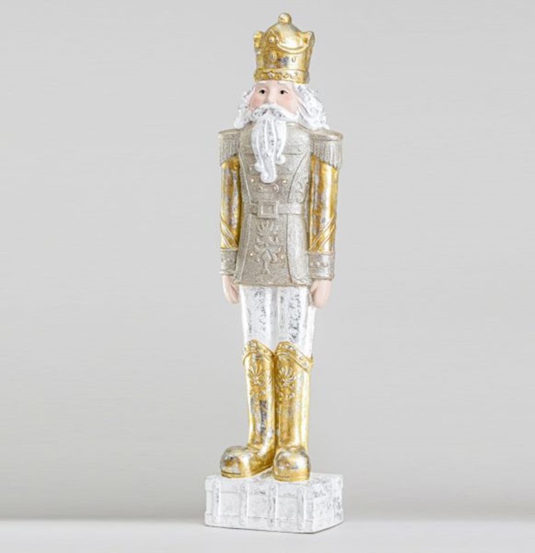 Resin Nutcracker Ornament Gold